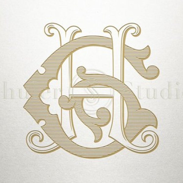 Interlocking Wedding Monogram CC Interlocking Monogram Digital - Etsy