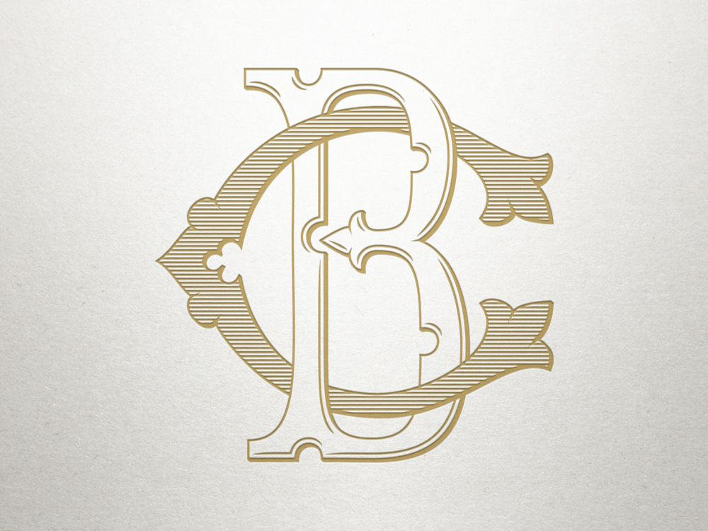 Interlocking Monogram Design BC CB Monogram Design | Etsy