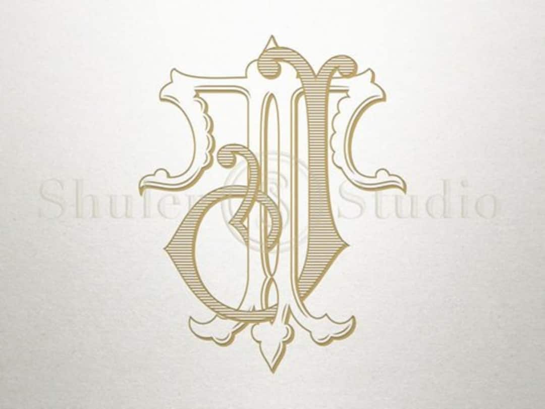 Fancy Monogram Design - JT TJ - Fancy Monogram - Digital - Etsy