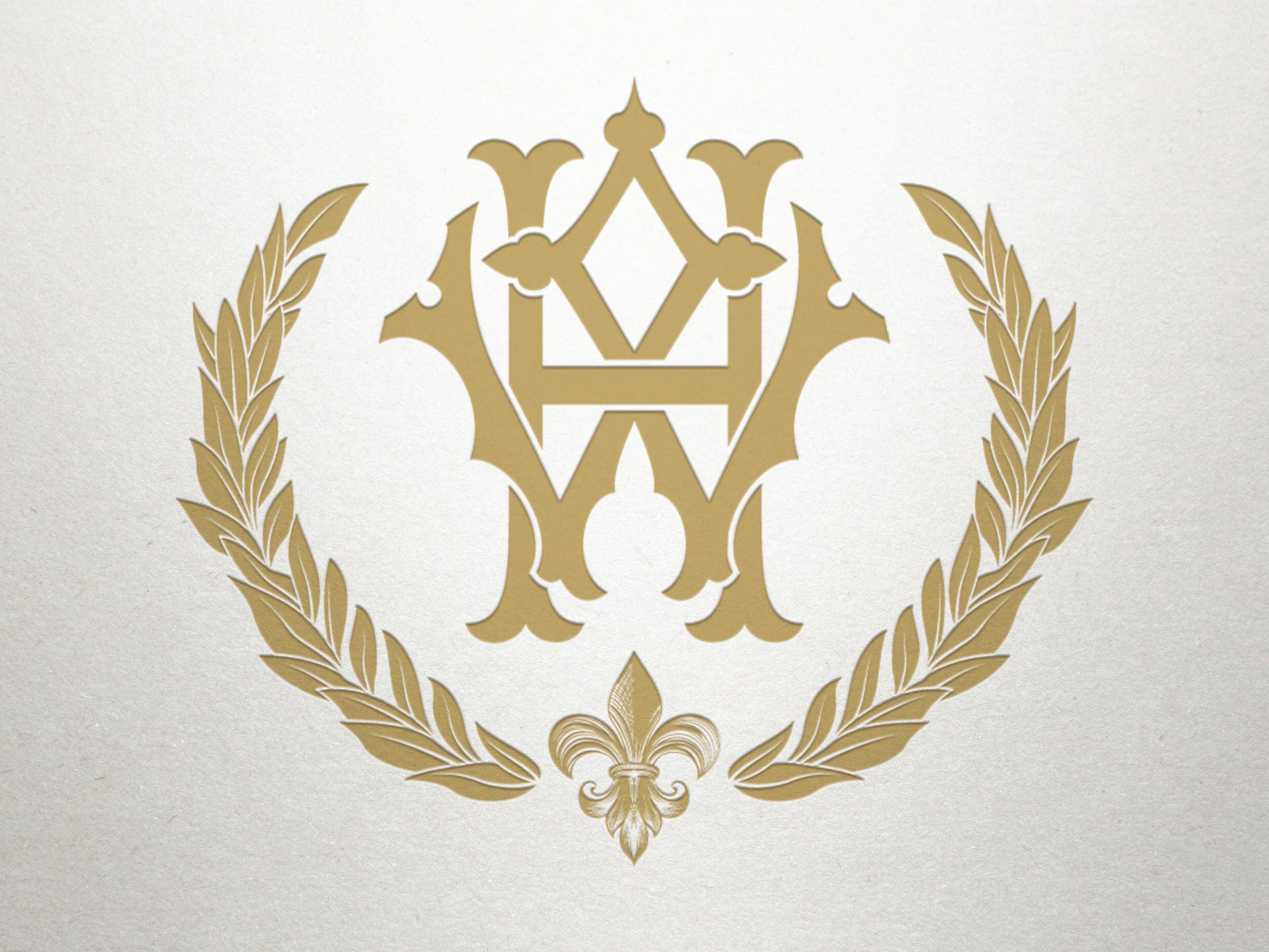 Monogram Laurel Design - New Orleans Laurel - Laurel Design - Digital ...