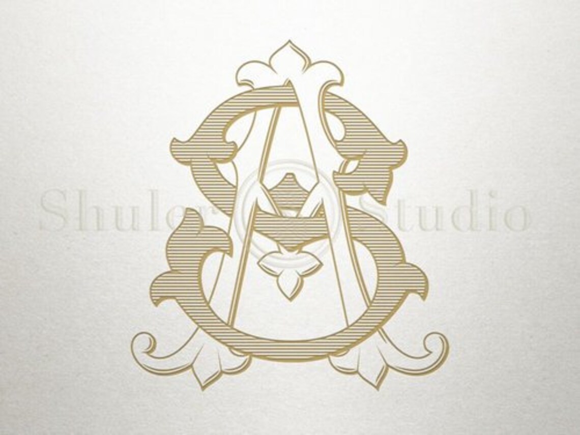 Fancy Monogram Design - AS SA - Fancy Monogram - Digital - Etsy