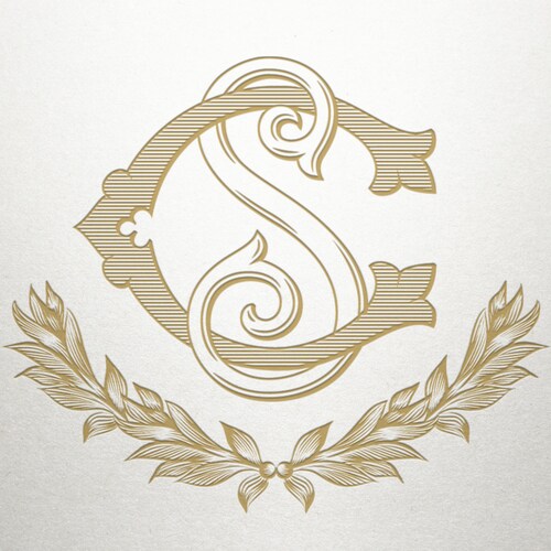 Monogram Scroll Design Fitzgerald Scroll Monogram Scroll - Etsy