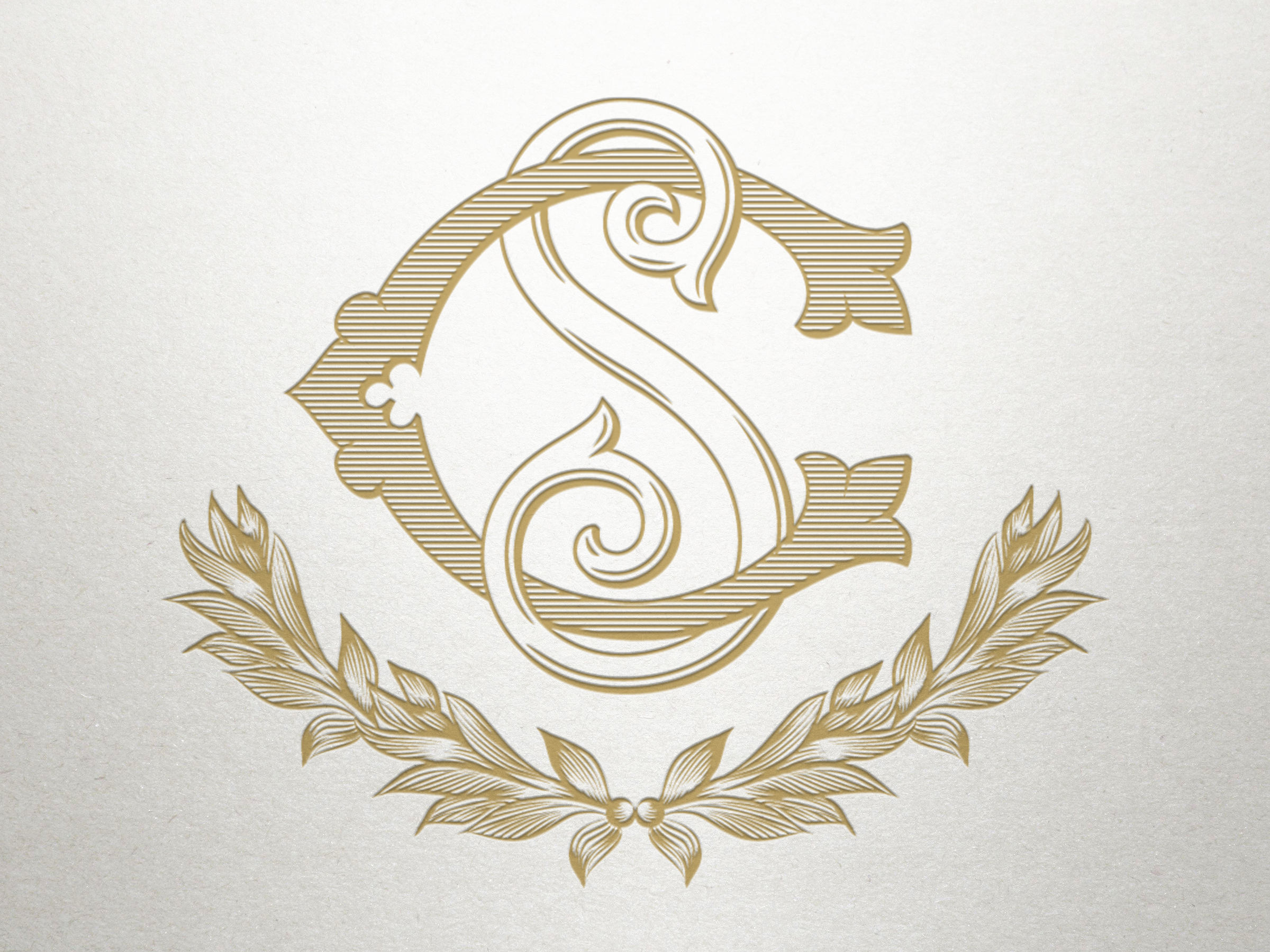 Monogram Scroll Design - Fitzgerald Scroll - Monogram Scroll - Digital ...