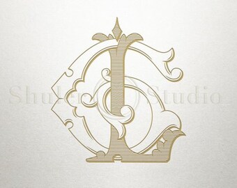 Vintage Interlocking Monogram GL LG Interlocking Monogram - Etsy