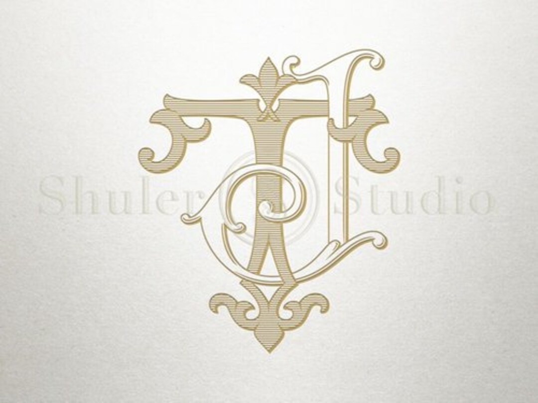 Interlocking Monogram Alphabet - JT TJ - Wedding Duogram - Digital - Etsy