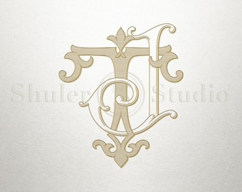 Custom Interlocking JT TJ Wedding Monogram Printable Digital - Etsy