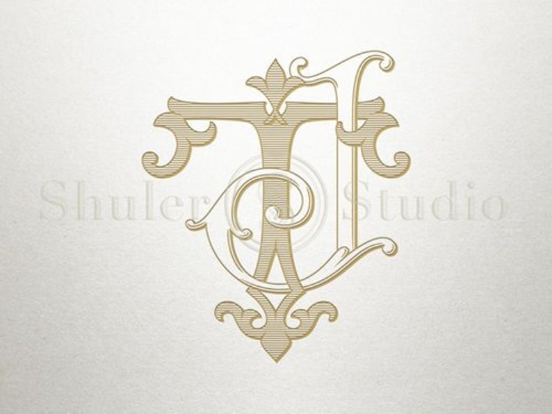 Interlocking Monogram Alphabet - JT TJ - Wedding Duogram - Digital - Etsy