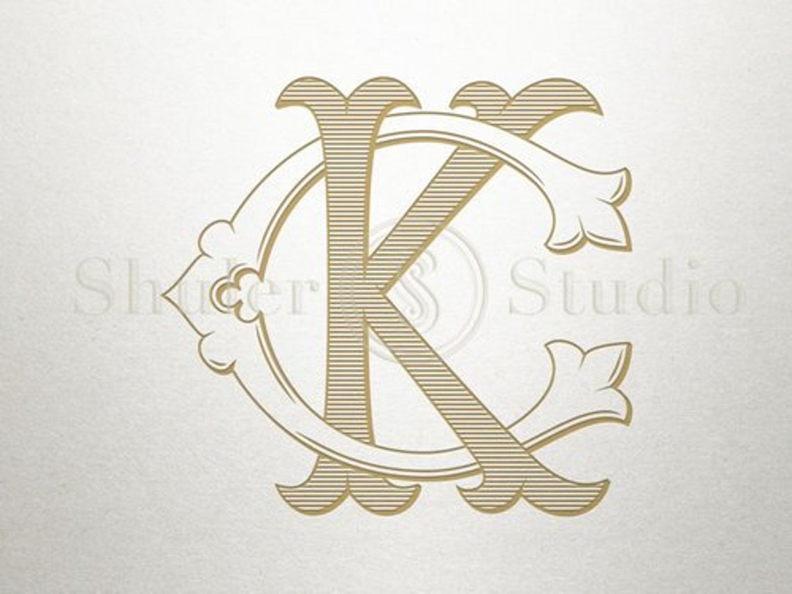 Wedding Monogram Design - CK KC - Wedding Monogram - Digital - Etsy