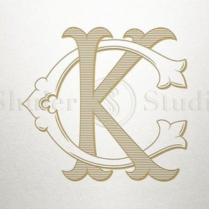 Wedding Monogram Design CK KC Wedding Monogram Digital | Etsy