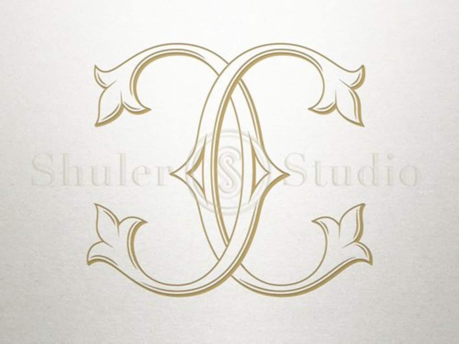 Interlocking Wedding Monogram -CC - Interlocking Monogram - Digital - Etsy
