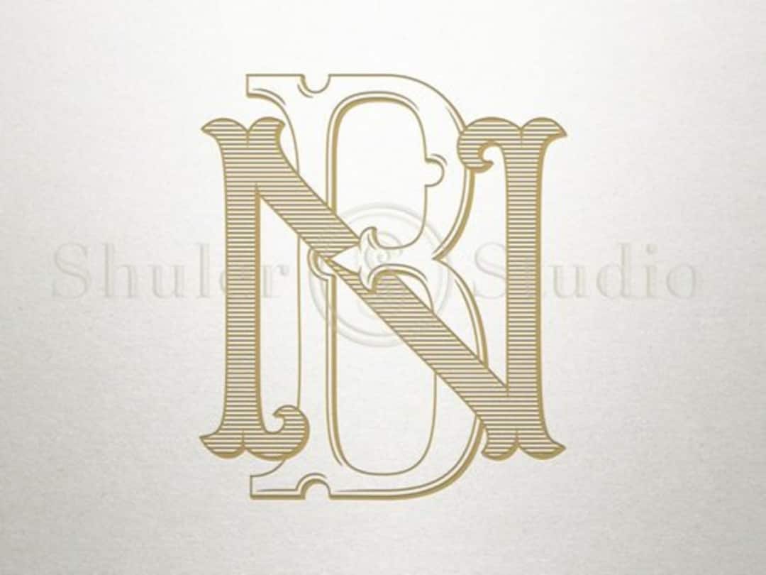 Custom Monogram Design - BN NB - Custom Monogram - Vintage - Etsy