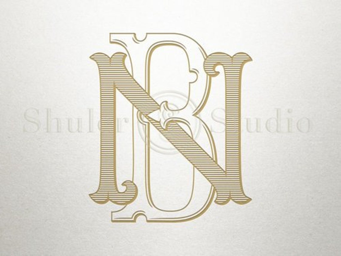 Custom Monogram Design - BN NB - Custom Monogram - Vintage - Etsy