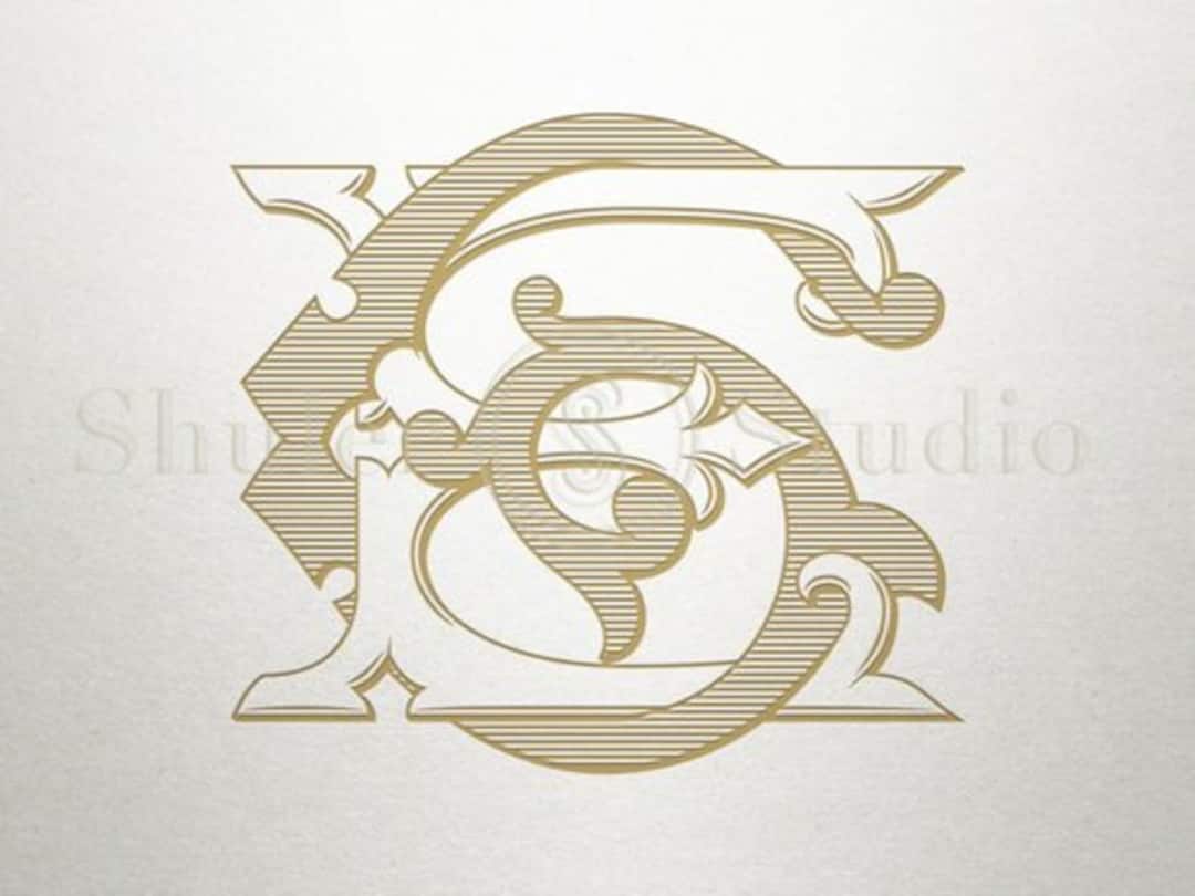Custom Monogram Design - EG GE - Custom Monogram - Vintage - Etsy