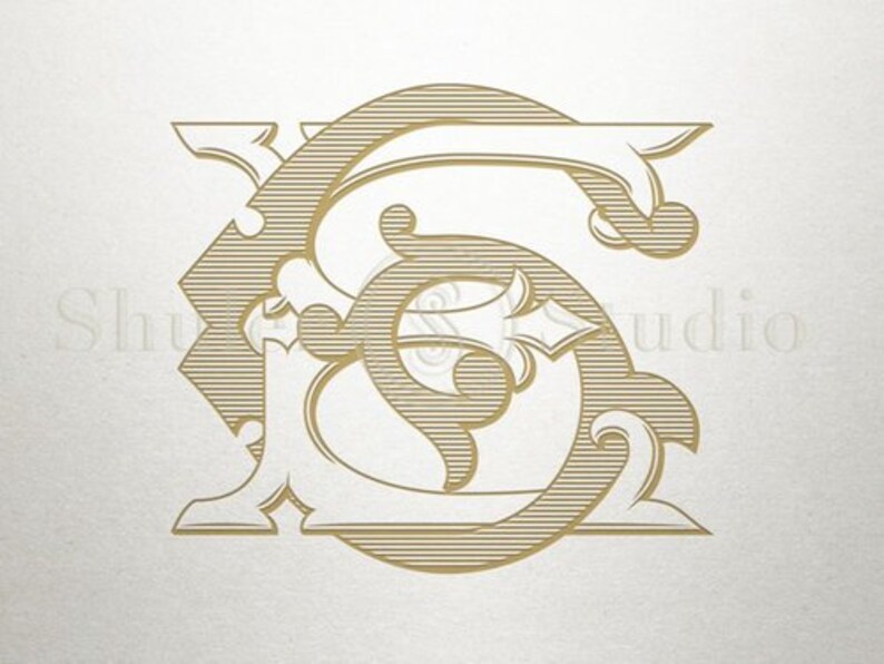 Custom Monogram Design - EG GE - Custom Monogram - Vintage - Etsy
