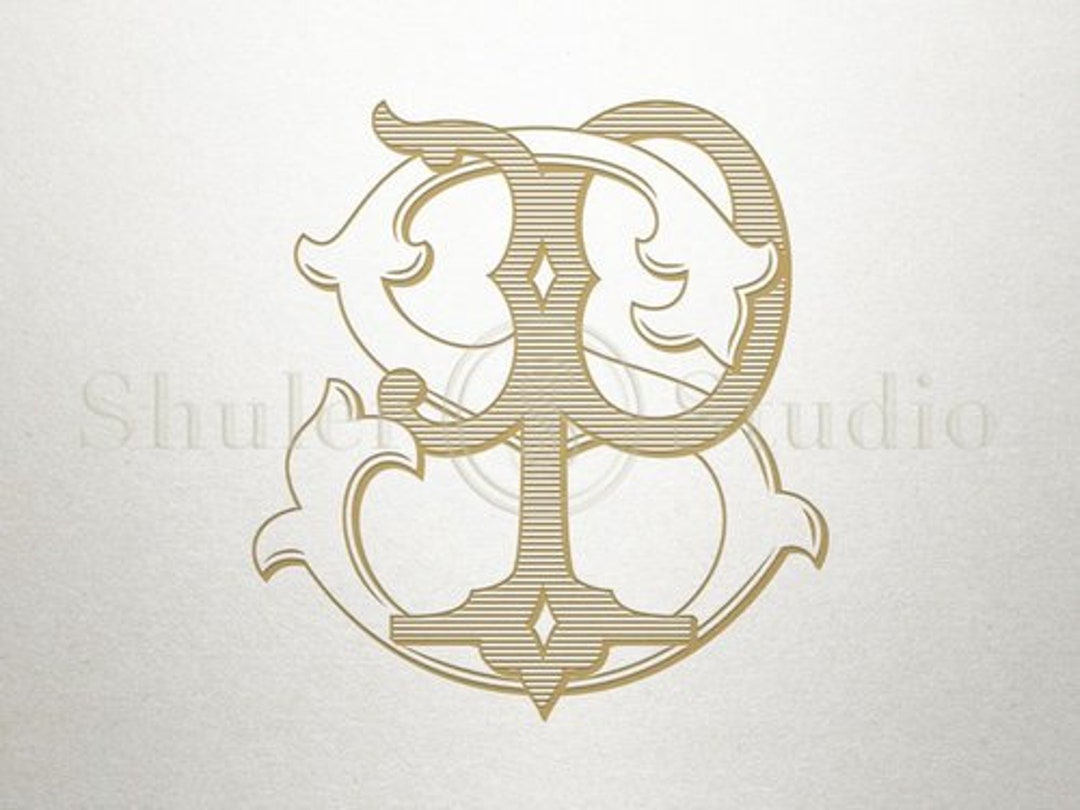 Digital Printable Monogram - PS SP - Printable Monogram - Interlocking ...