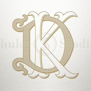 Interlocking Monogram Font DK KD Monogram Font | Etsy