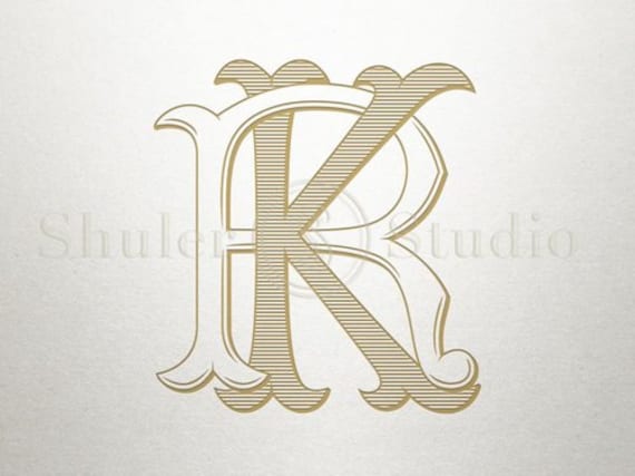 Digital Wedding Monogram KR RK Wedding Monogram | Etsy