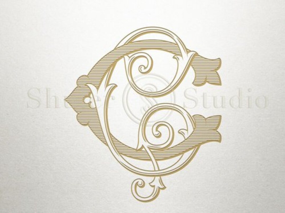 Custom Vintage Monogram - CC - Vintage Monogram - Digital - Etsy