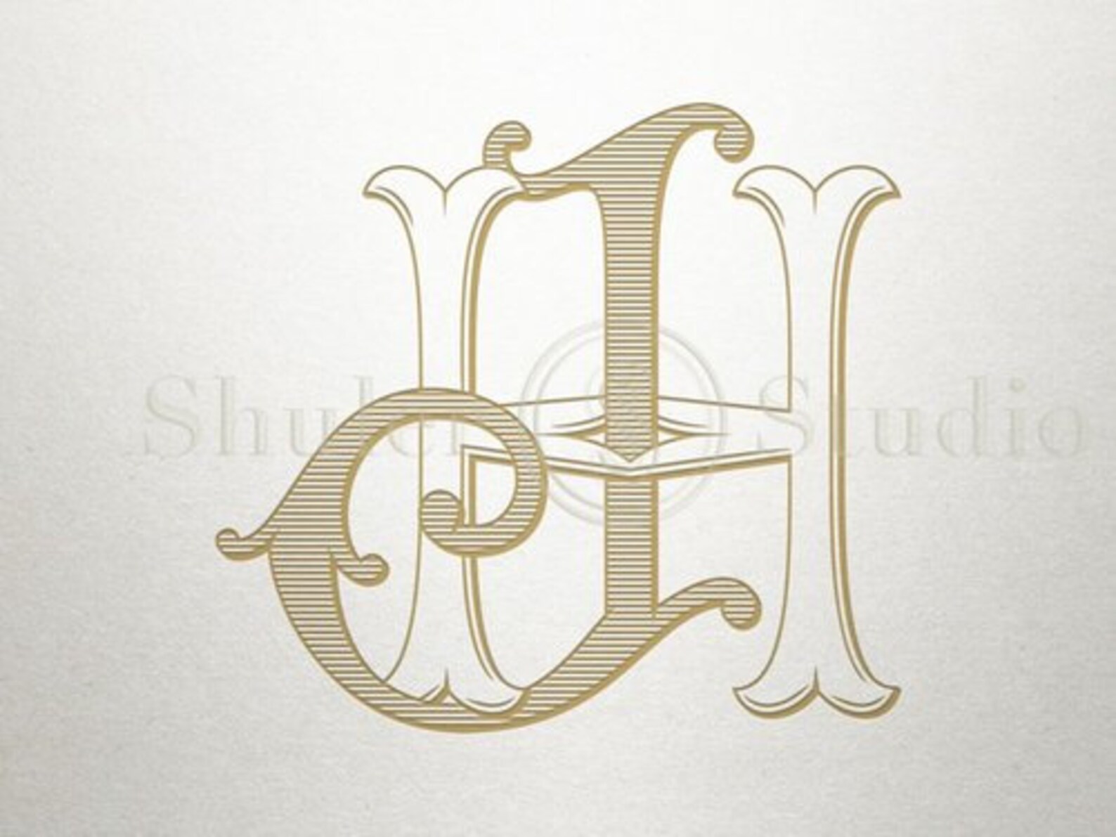 Wedding Monogram Design - HJ JH - Wedding Monogram - Vintage - Etsy
