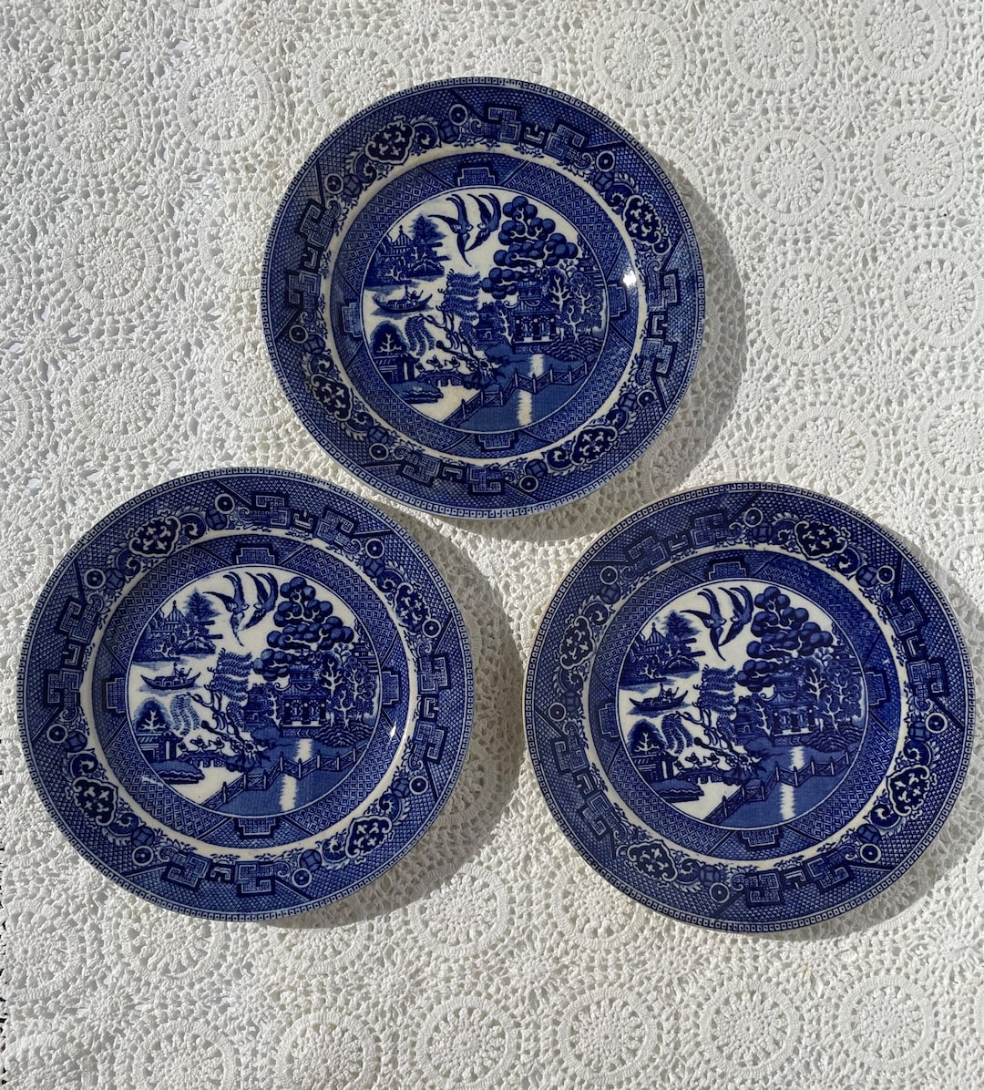 Antique Dudson Wilcox & Till Blue “willow” Pattern Transferware ...