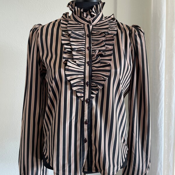 Ruffle Collar Shirt - Etsy