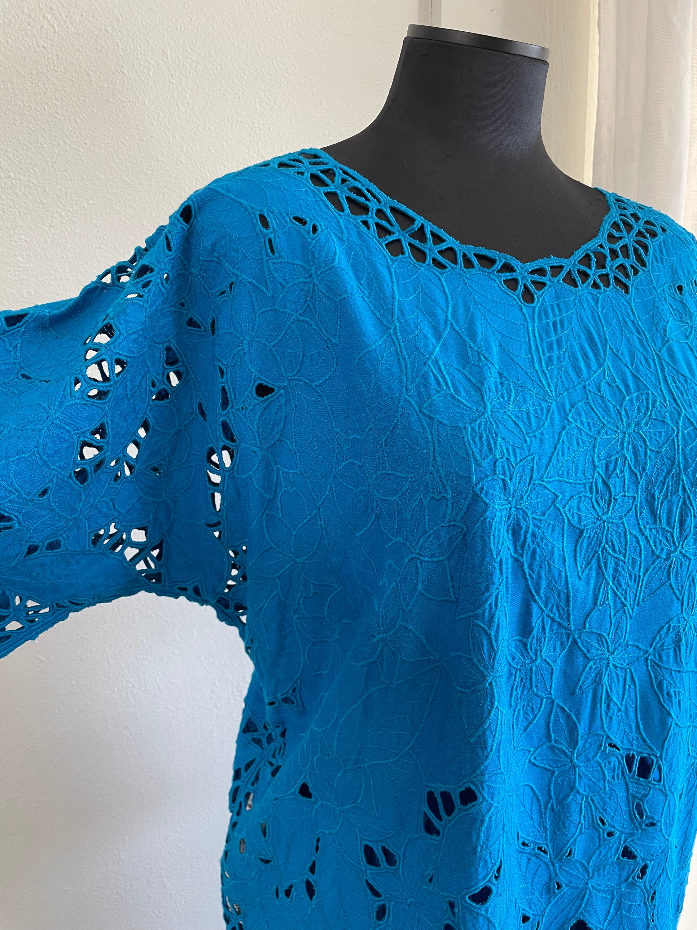 Vintage Balinese Cut Work and Embroidered Boho Top and Skirt Set - Etsy