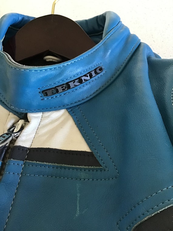 Vintage 1996 Teknic Leather Motorcycle Jacket and Pan… - Gem