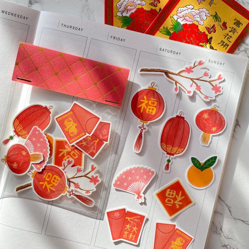 Chinese Stickers - Etsy