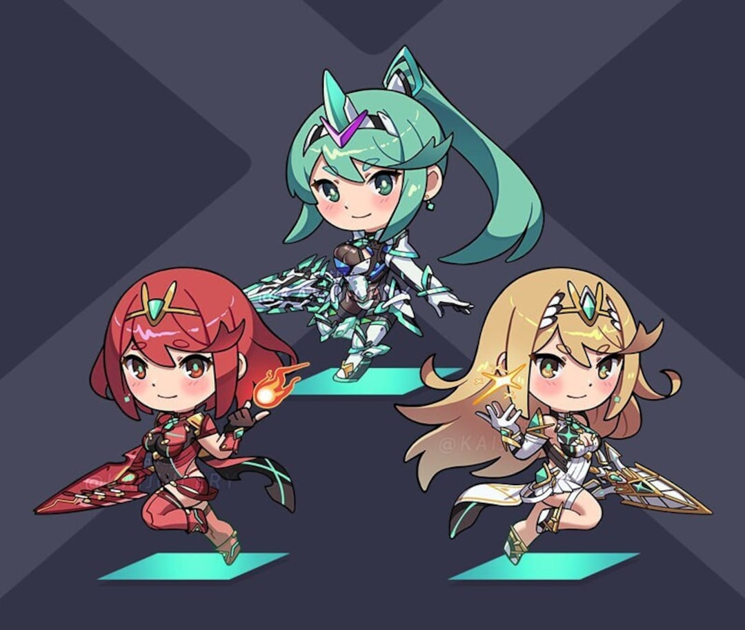 Pyra Mythra Pneuma / Xenoblade Chronicles 2 ~2" Keychains - Etsy