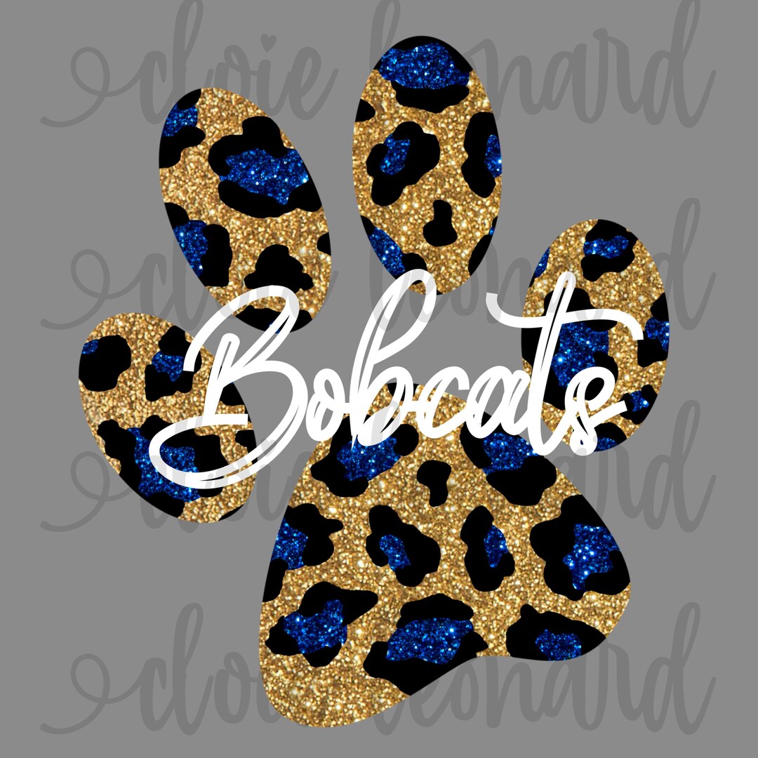 Bobcats Gold Leopard Paw Print Png - Etsy