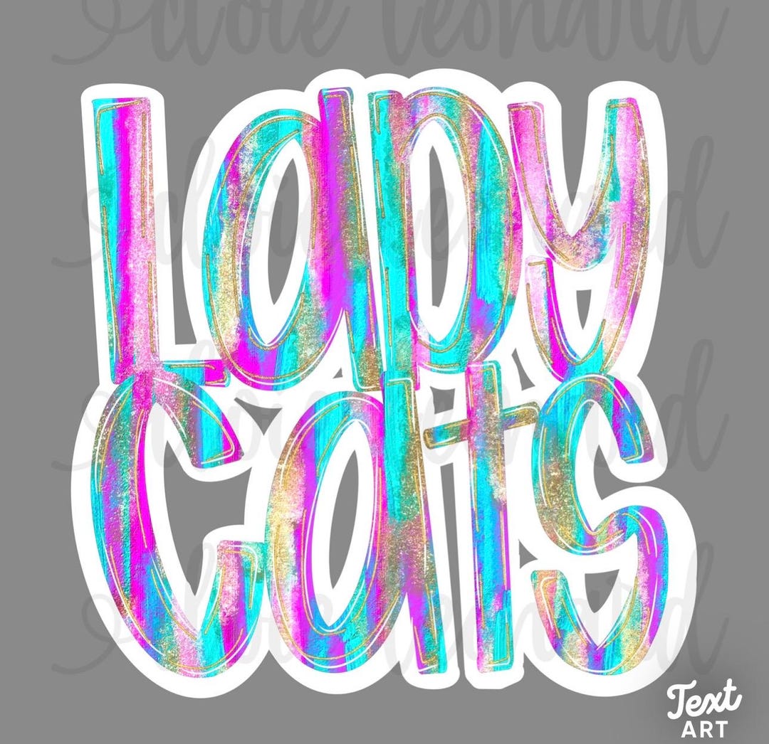 Lady Cats Png Preppy Neon Realistic Paint Sublimation Dtf Trending - Etsy