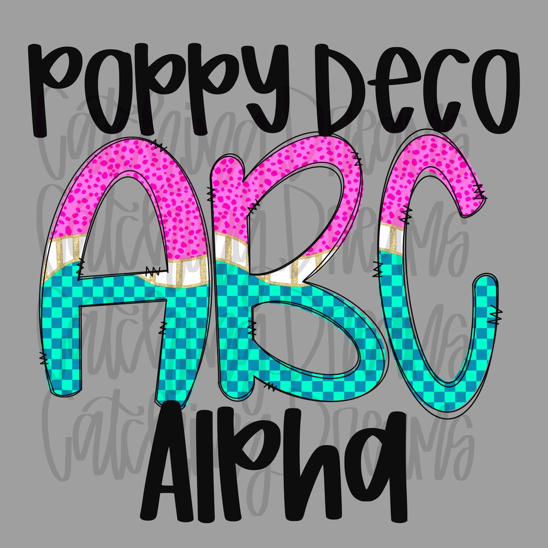 Poppy Deco Allha Letters Png - Etsy