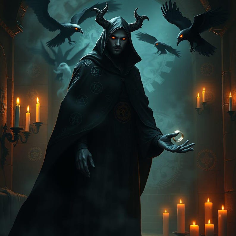 Luciferian Ring, Gatekeeper of Shadows, Bound to the Will of Lucifer - Etsy