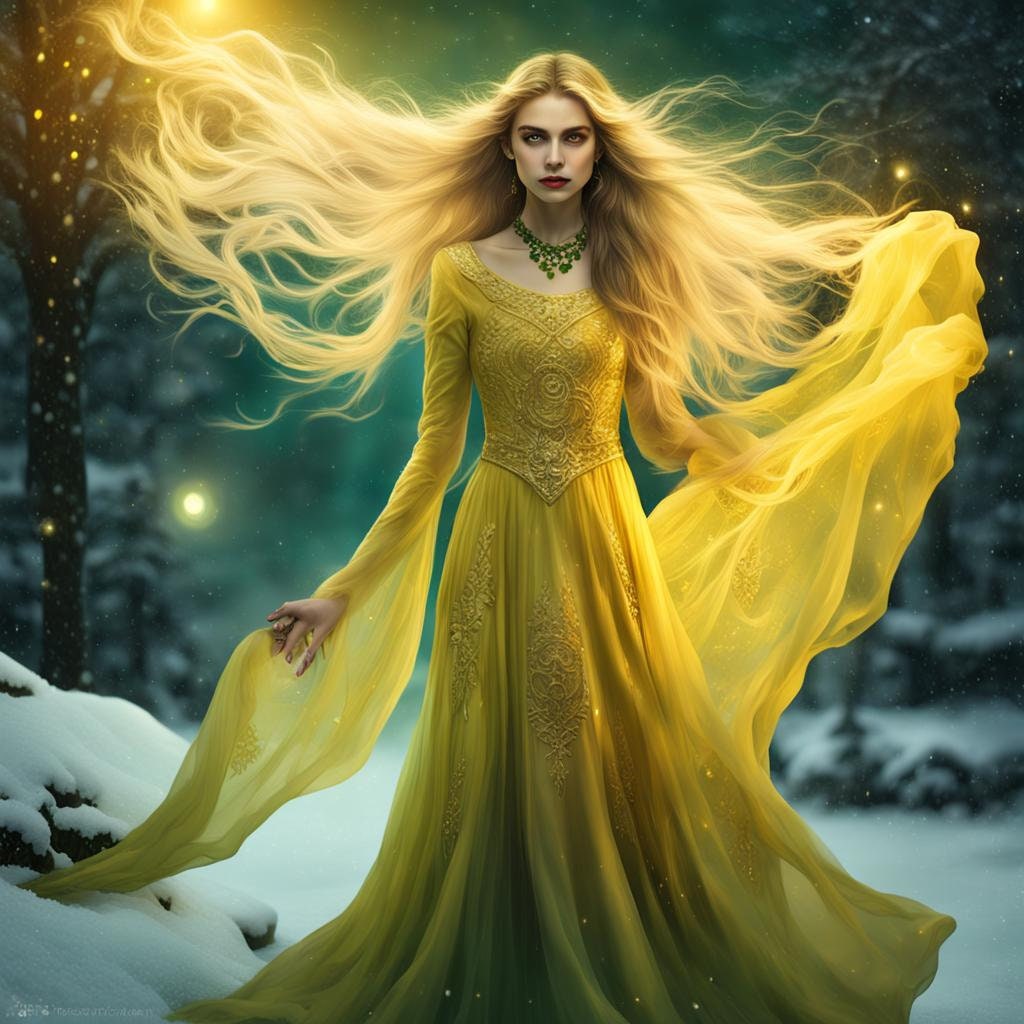 Powerful Female Vampire Djinn, Amplified Multi-purpose Abilities ...