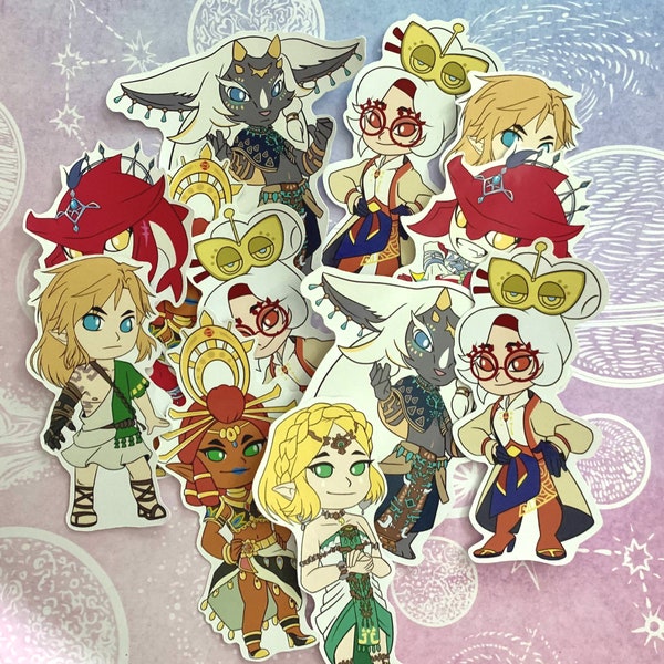 Legend of Zelda Breath of the Wild Character Stickers - Etsy