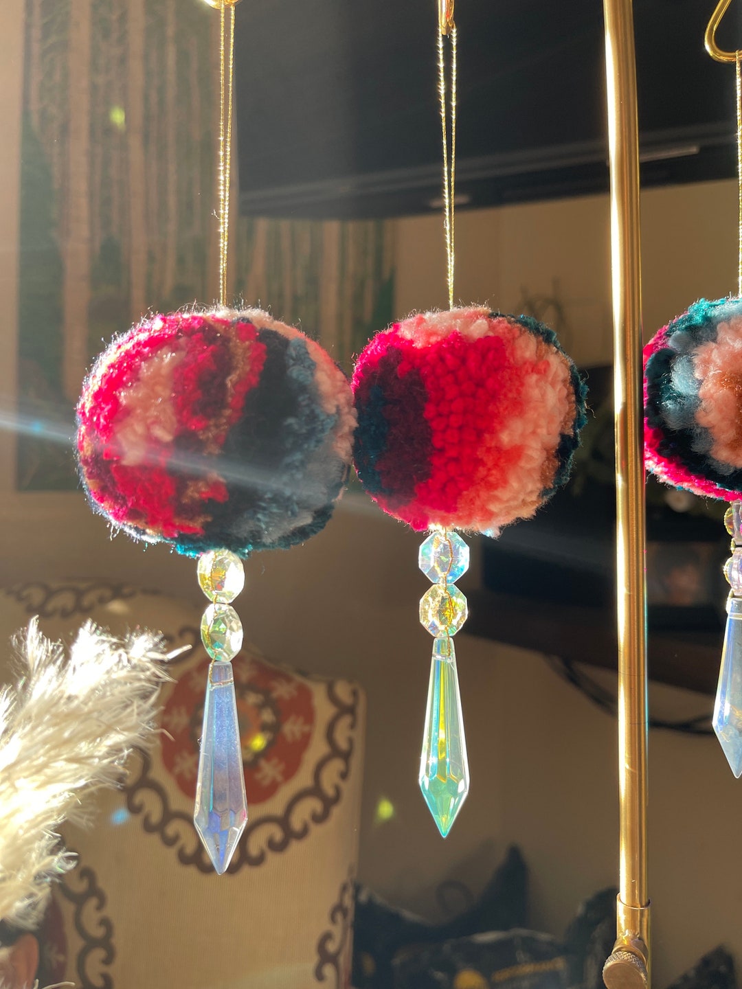 Pom Pom Sun Catcher - Etsy