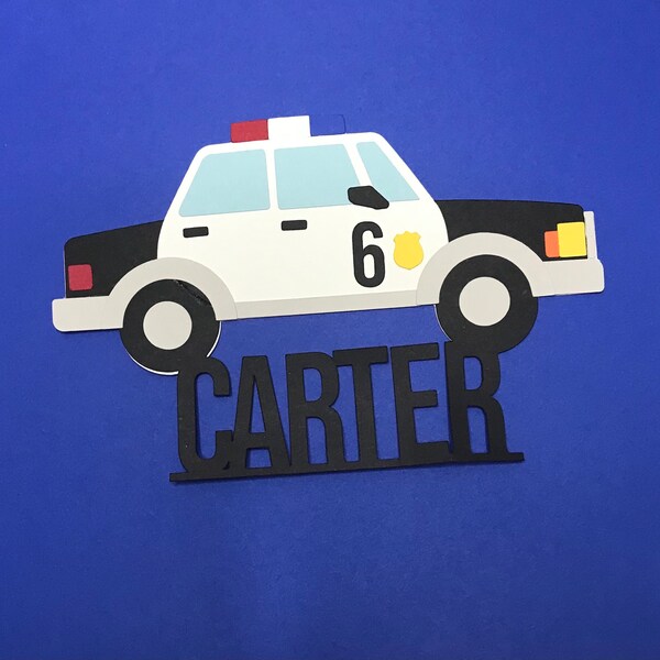 Police Car Cake Topper - Etsy