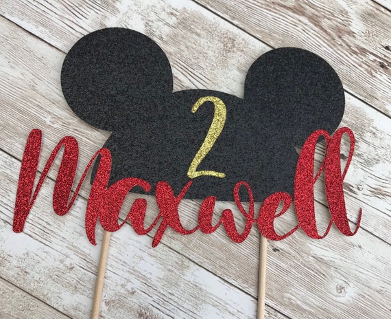 Custom Mickey Birthday Cake Topper Disney Birthday | Etsy