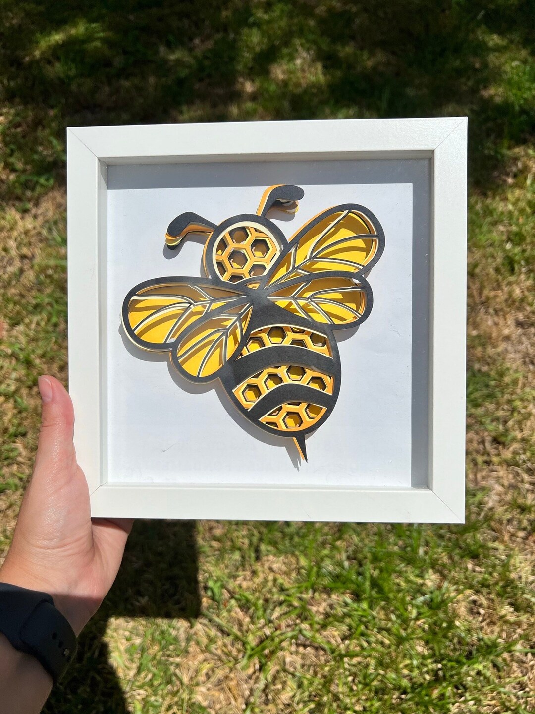 Honey Bee Shadowbox | Bee Lover | Bumblebee Shadowbox - Etsy
