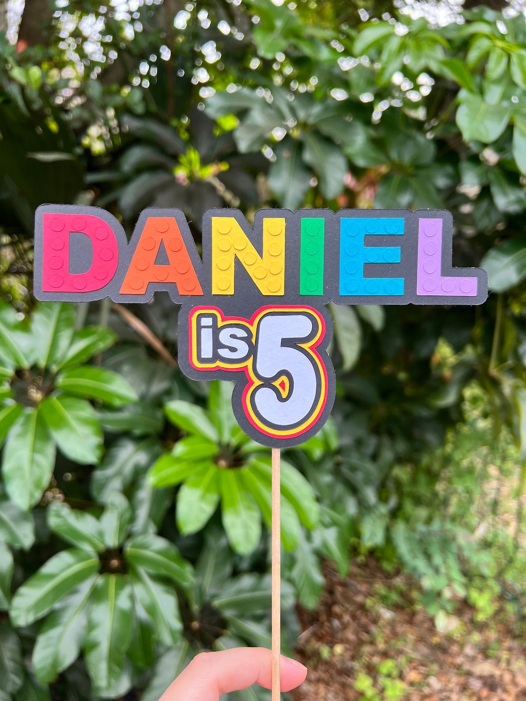 Brick Cake Topper | Kids Birthday Party Cake Topper - Etsy