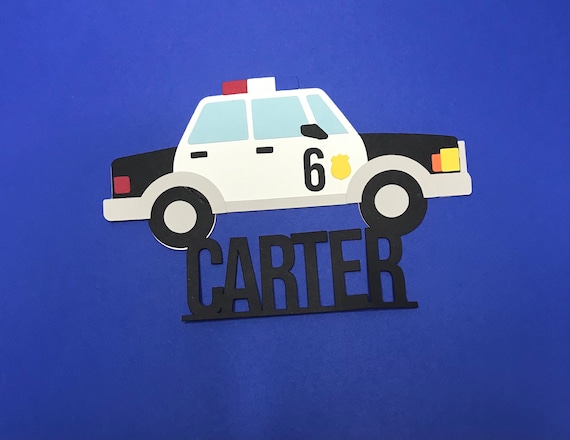 Police Car Cake Topper - Etsy