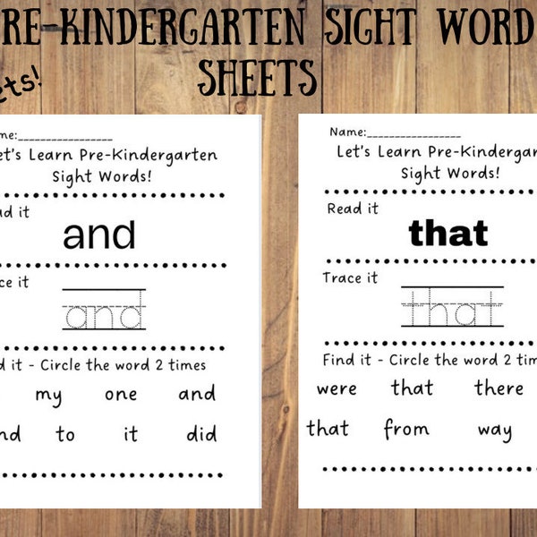 Dolch Sight Words - Etsy