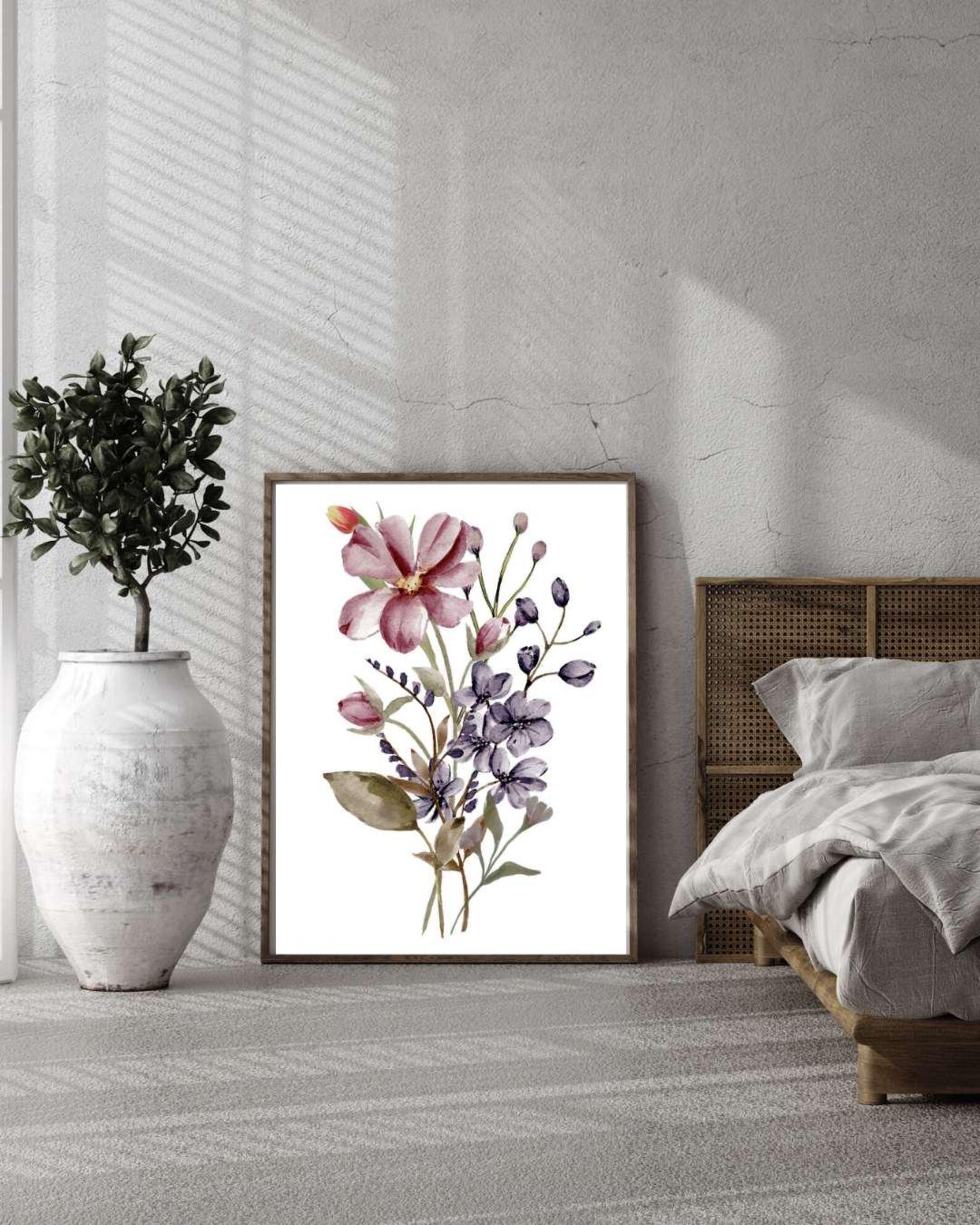 Canvas Gallery Wraps Pink Spring Flower Art, Floral Wall Decor, Home ...