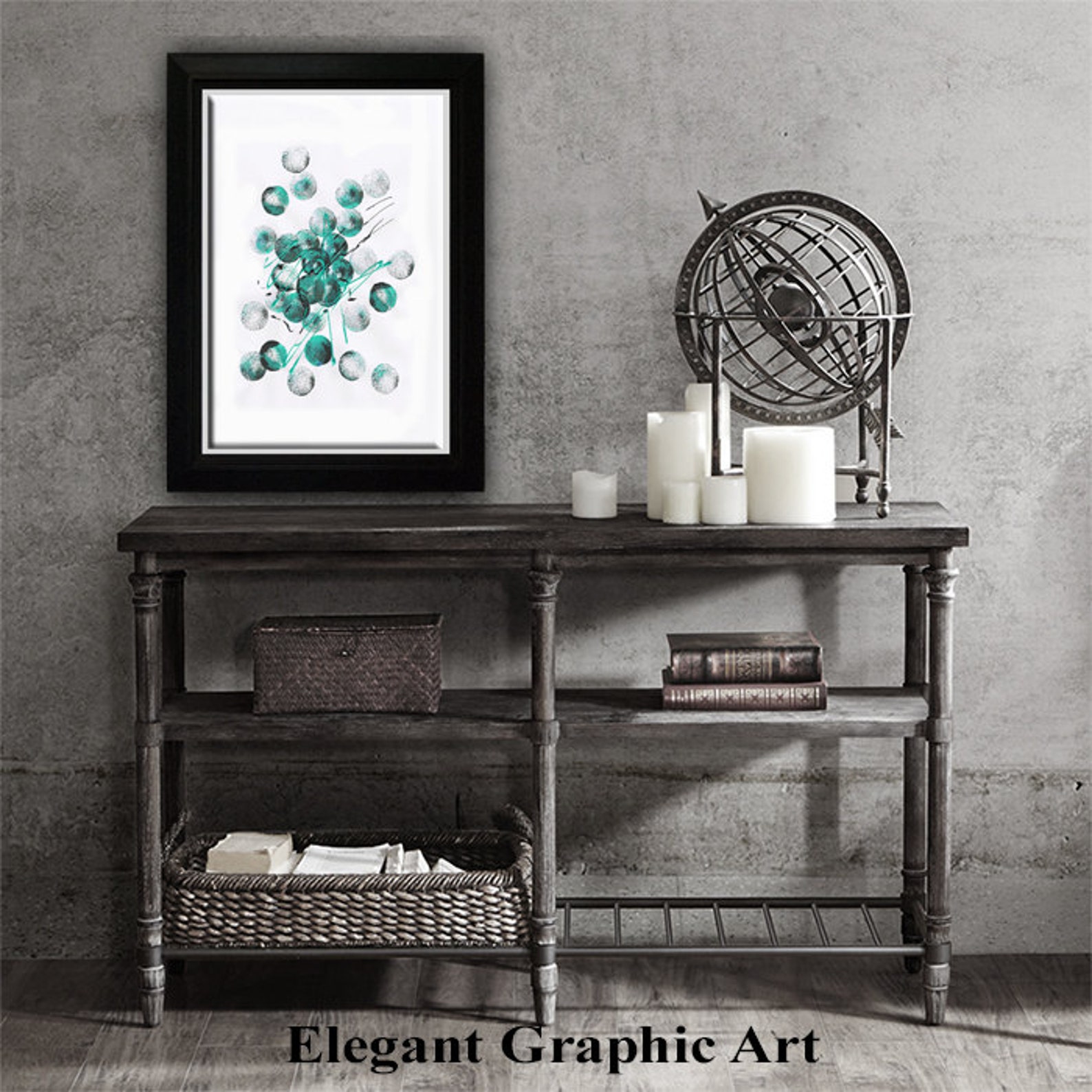 Turquoise Print, Scrapbook Paper, Digital Downloads, Abstract Prints ...