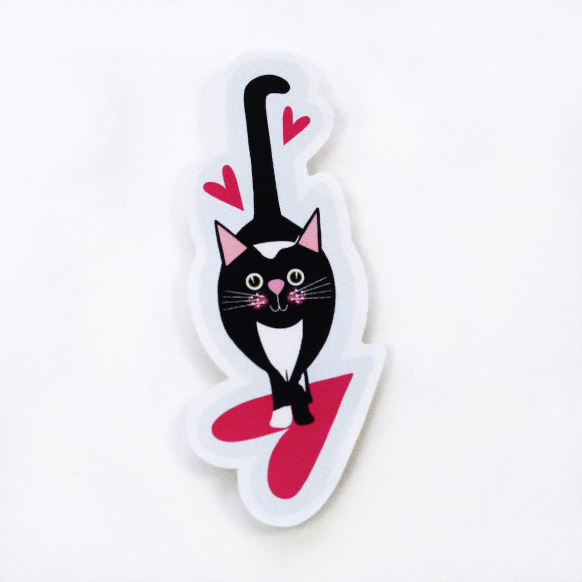 Pegatina de gato, pegatina de vinilo de gato, papelería temática de ...