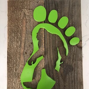 Bigfoot Footprint Wooden Wall Display - Etsy