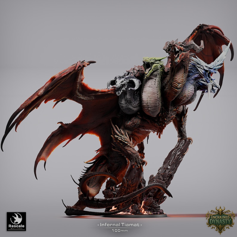 Infernal Tiamat, Unchained Dynasty, Rescale Miniatures, DND Minis ...