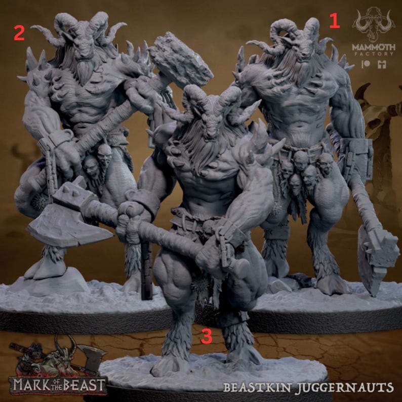 Mark of the Beast, Mammoth Factory Games, Beastmen, Dnd Miniatures - Etsy