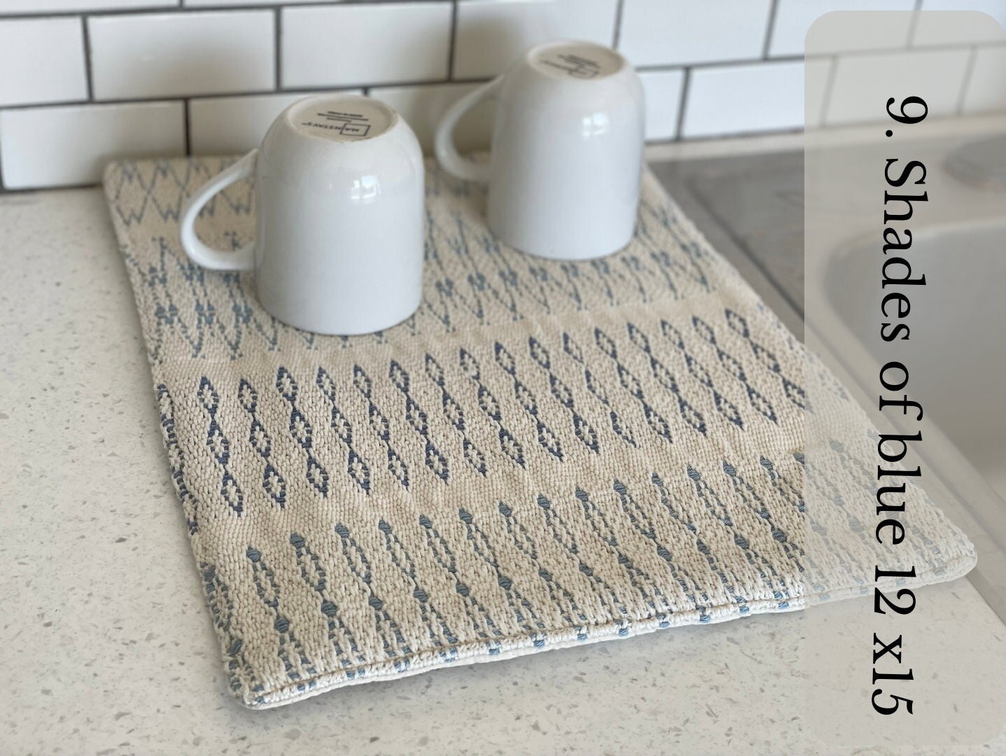 Dish Drying Mat Blue Kitchen Decor Farm House Decor - Etsy