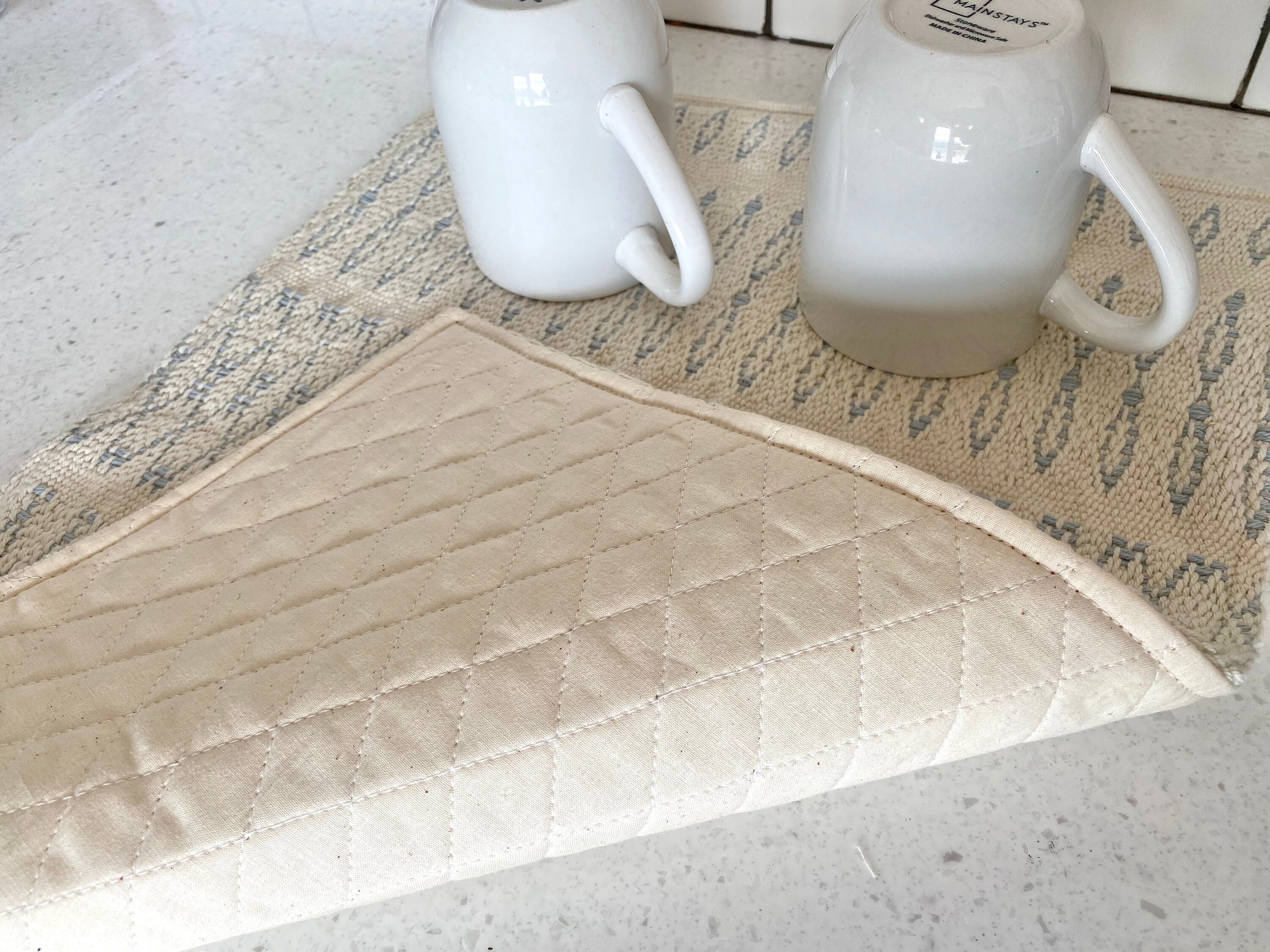 Dish Drying Mat Blue Kitchen Decor Farm House Decor | Etsy